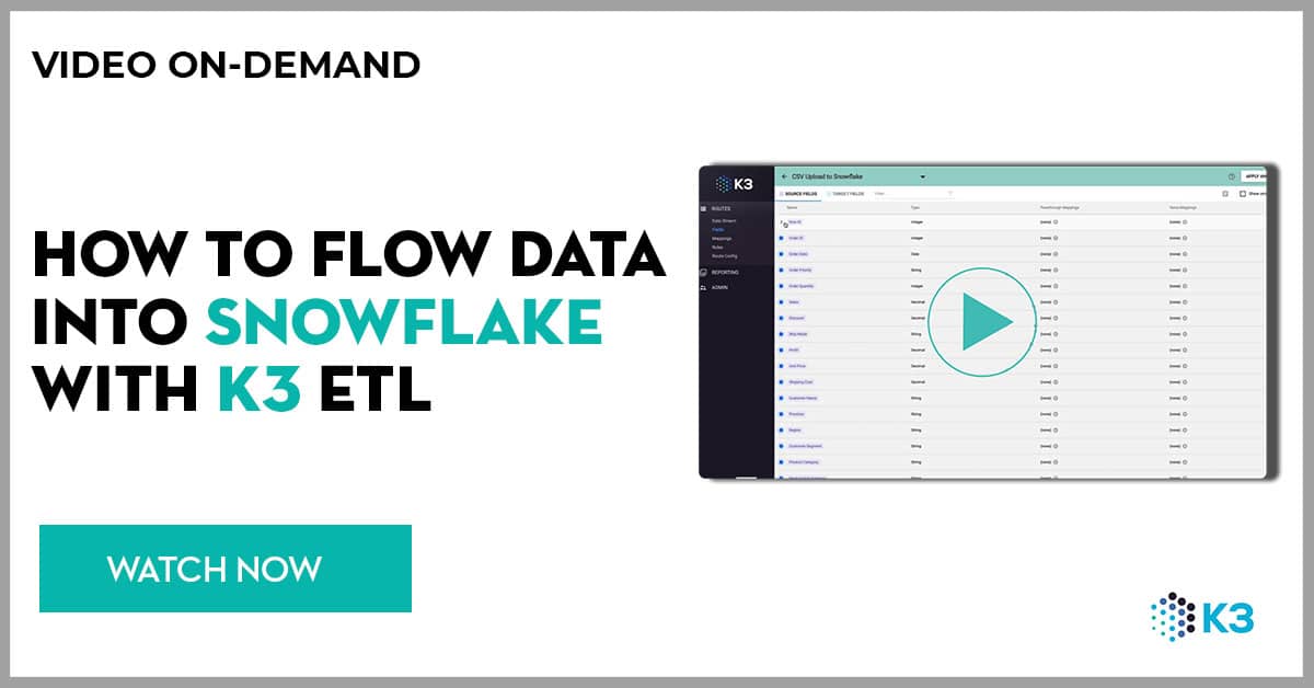How To Upload A CSV To Snowflake With K3